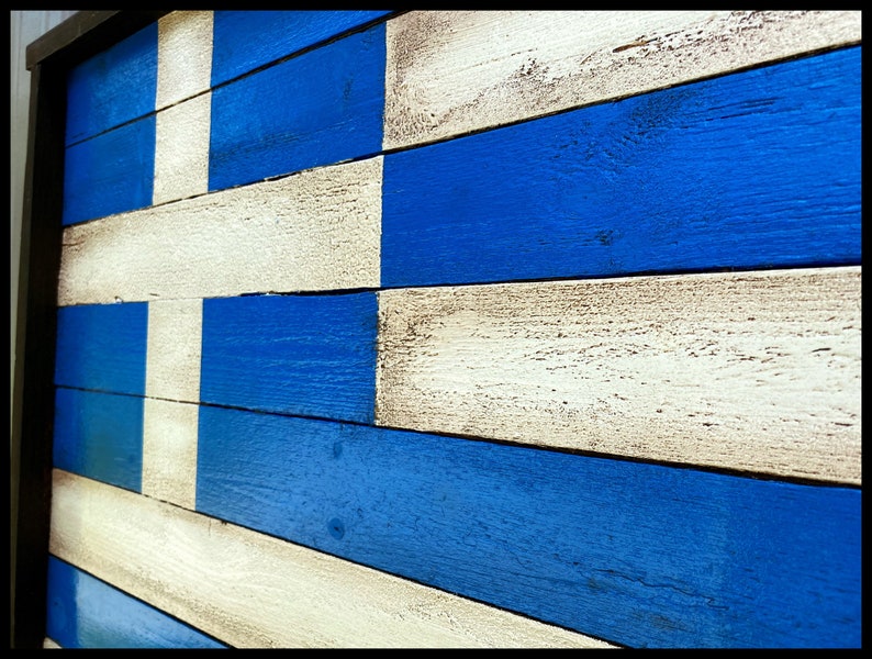 Greek Italian Flag Rustic Greek Flag Rustic Italian Flag - Etsy