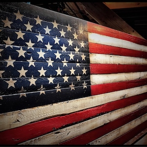 LARGE American Flag, Wood American Flag, USA Flag - Etsy