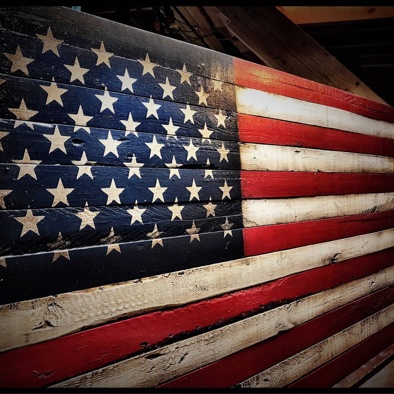 Rustic American Flag - Etsy