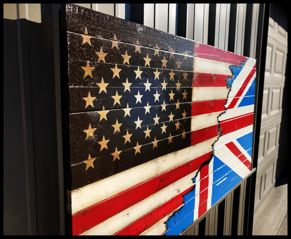 Wooden British Flag, Rustic British Flag, Union Jack Flag, Great ...