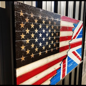 Wooden British Flag, Rustic British Flag, Union Jack Flag, Great ...