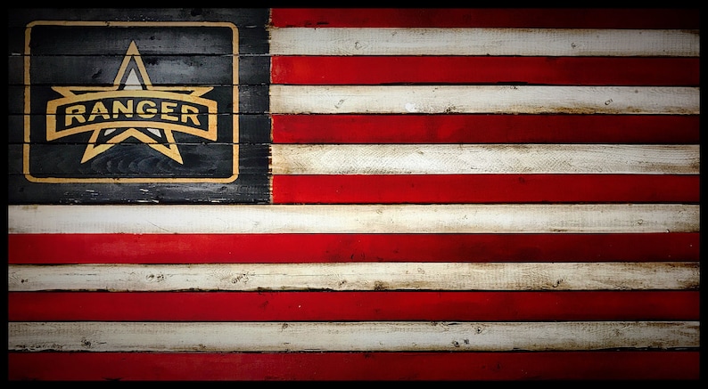 Large 60 Wooden Army Ranger Flag - Etsy