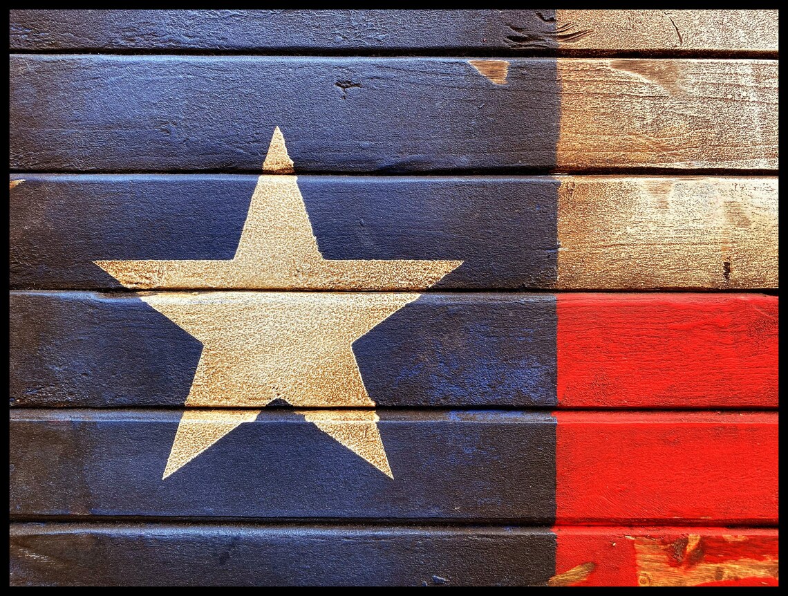 Texas Flag, Lone Star Flag, Rustic Wooden Flag, Texas State - Etsy