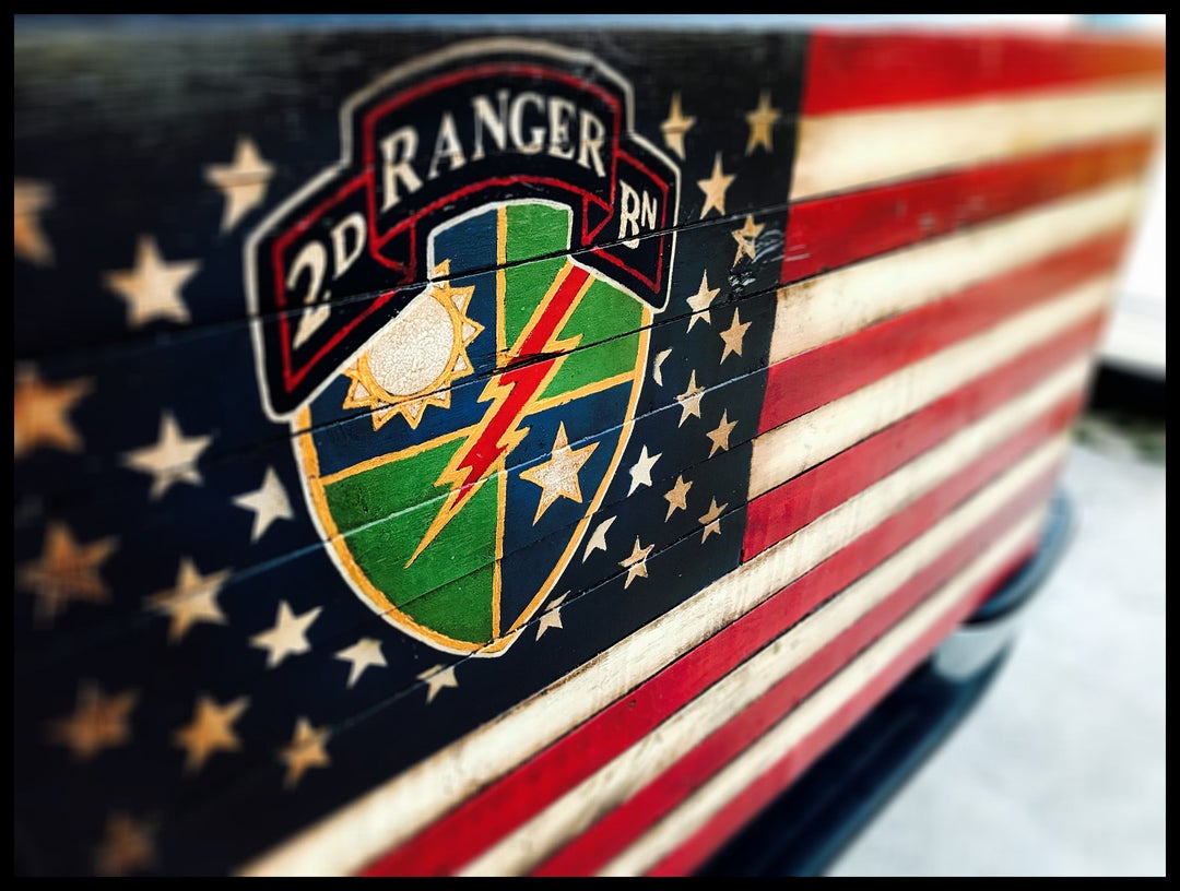 Army Ranger American Flag, US Army Ranger Flag, 2nd Ranger Battalion ...
