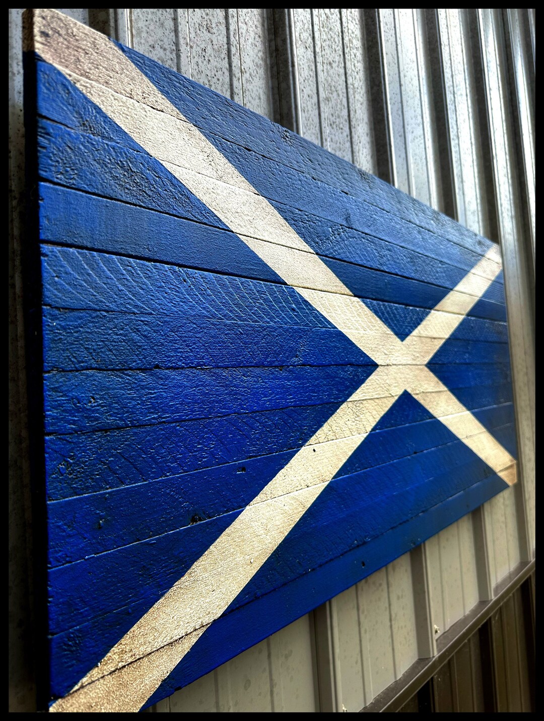 Scottish Flag - Scotland - Wood Flag - Etsy