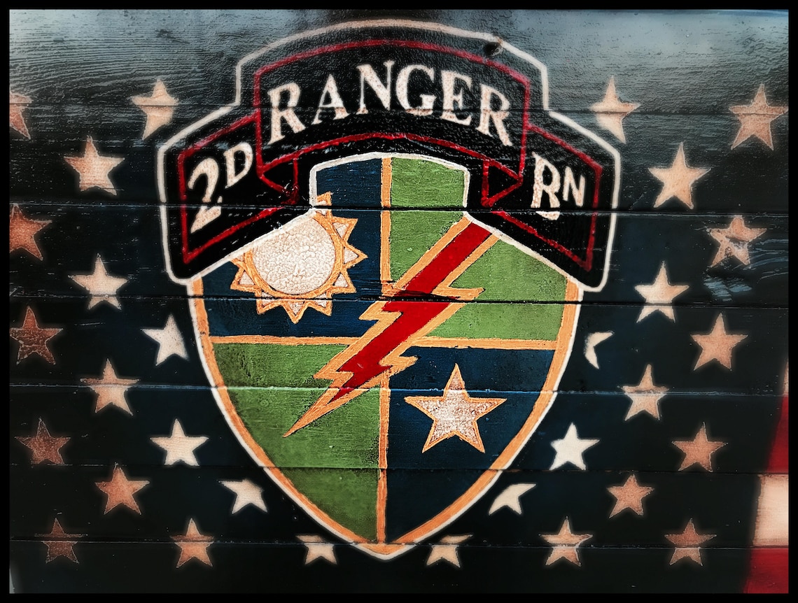 Army Ranger American Flag US Army Ranger Flag 2nd Ranger - Etsy