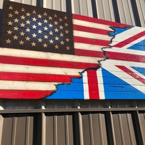 Wooden British Flag, Rustic British Flag, Union Jack Flag, Great ...