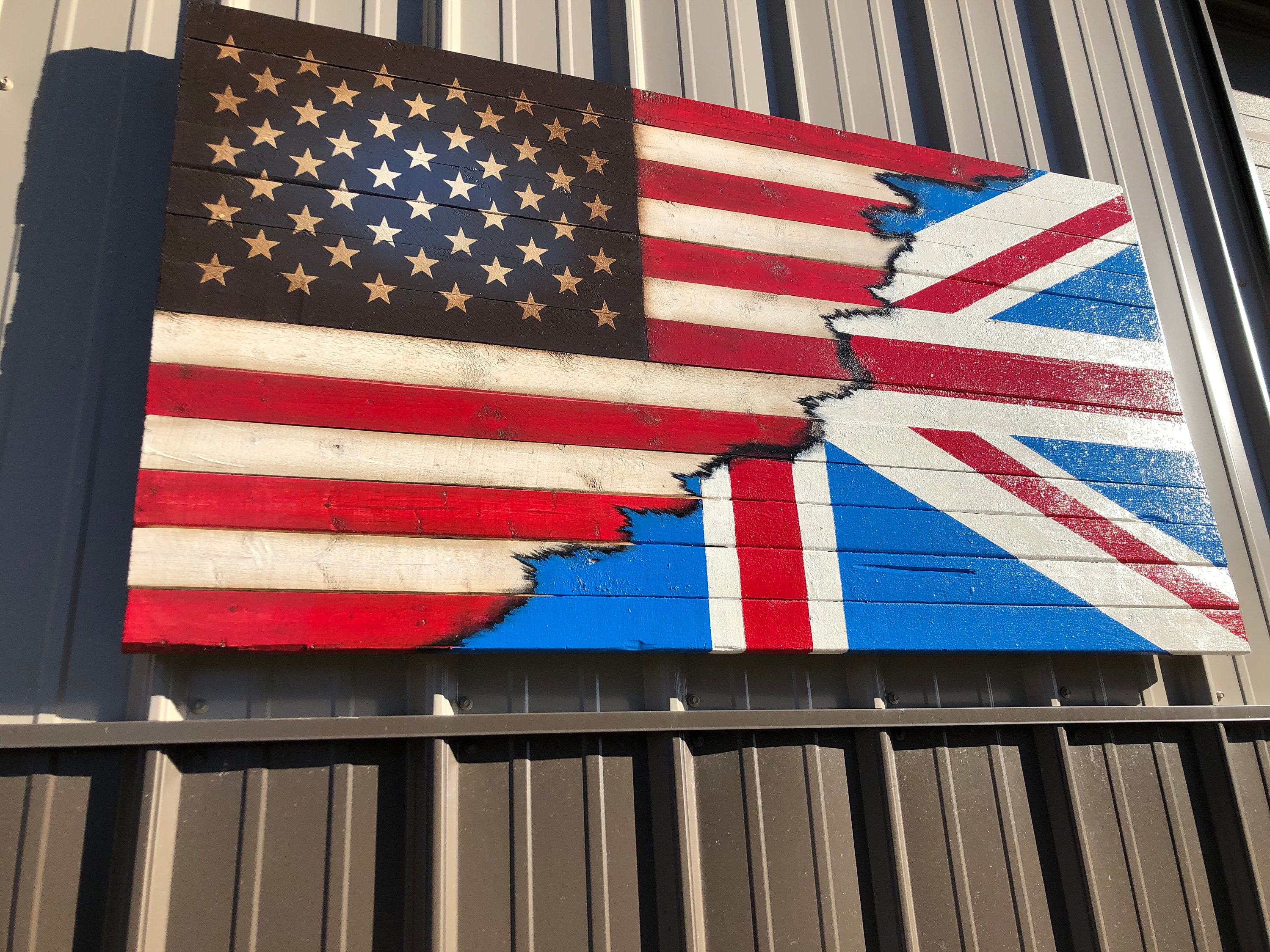 Wooden British Flag, Rustic British Flag, Union Jack Flag, Great ...