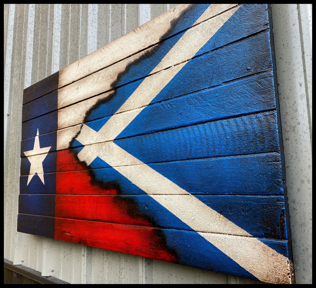 Texas Scottish Flag - Texas Wood Flag - Scotland - Etsy