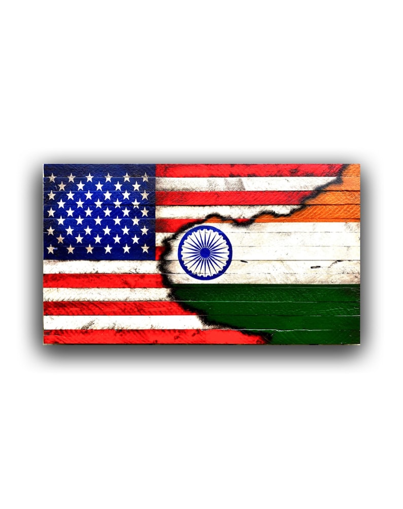 American/india Flag, American Flag, Rustic American Flag, Rustic India ...