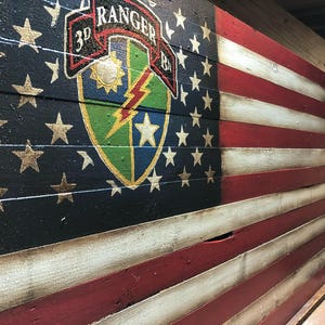 Army Ranger American Flag, US Army Ranger Flag, 3rd Ranger Battalion ...
