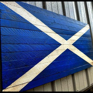 Scottish Flag - Scotland - Wood Flag - Etsy
