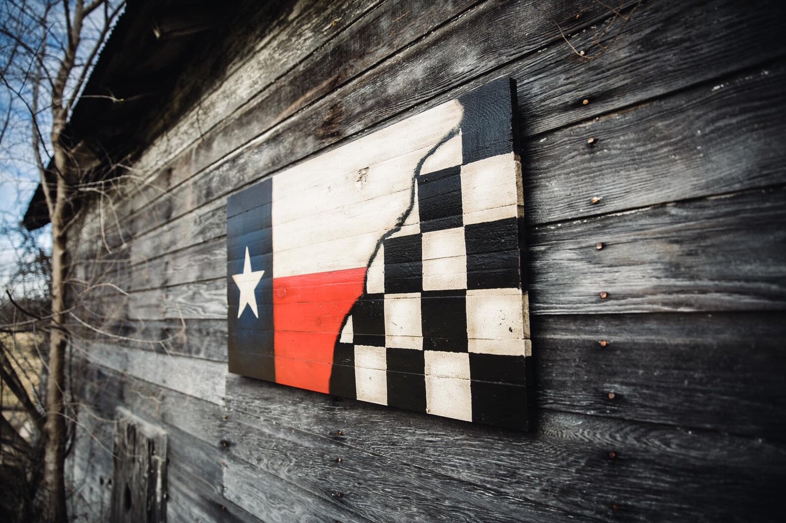 Texas Racing Flag, Texas Checkered Flag, Lone Star Flag, Racing, Rustic ...