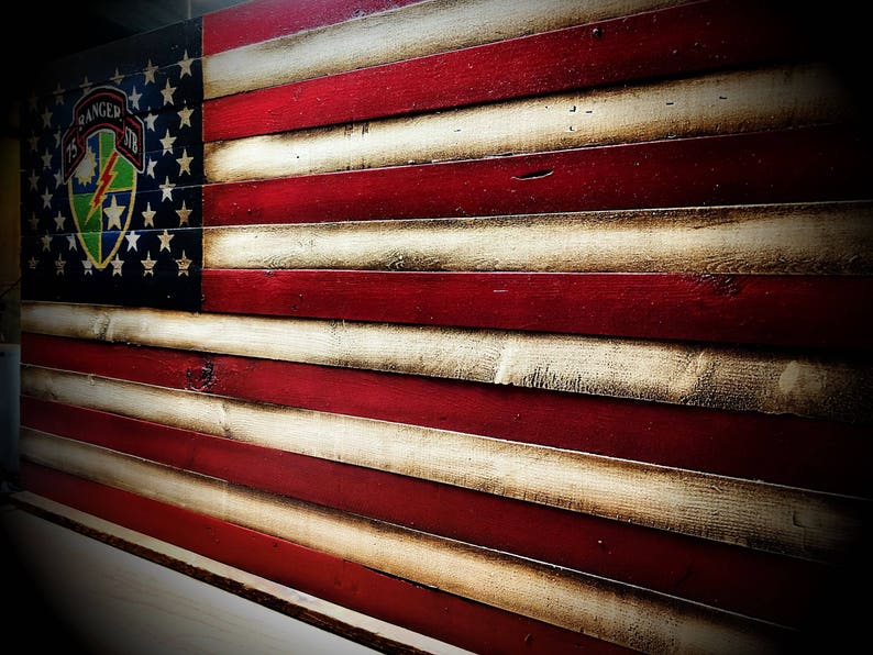 Army Ranger American Flag, US Army Ranger Flag, 3rd Ranger Battalion ...