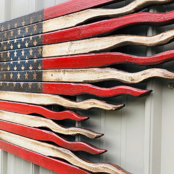 Rustic American Flag - Etsy
