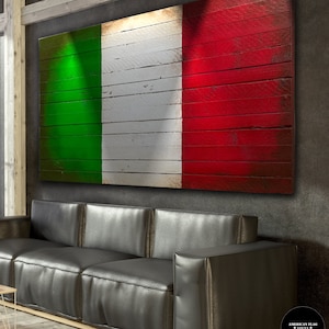 Italian Flag - Rustic Wood Italy Flag - Etsy