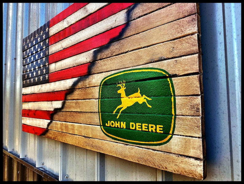 American John Deere Flag American Flag John Deere Flag | Etsy