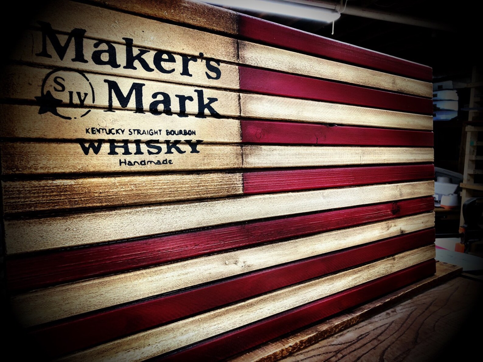 Makers Mark Whisky Flag Makers Mark Kentucky Whisky Makers | Etsy