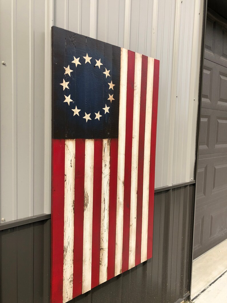 Betsy Ross Flag Vertical Flag Rustic American Flag American | Etsy