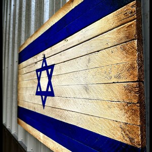 Flag of Zion, Israel Flag, Rustic Wooden Israel Flag, Israel, Jewish ...