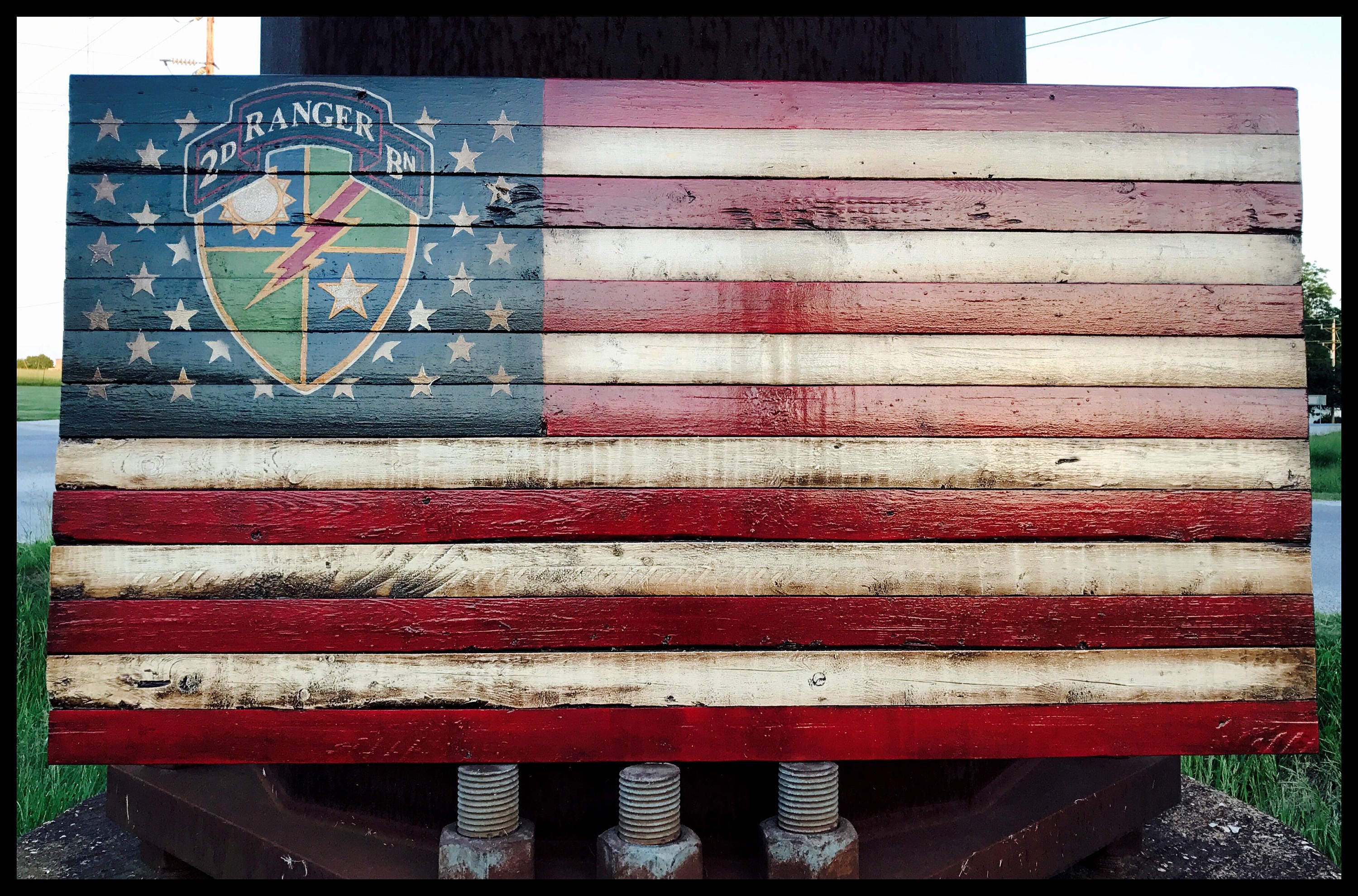 Army Ranger American Flag, US Army Ranger Flag, 2nd Ranger Battalion ...