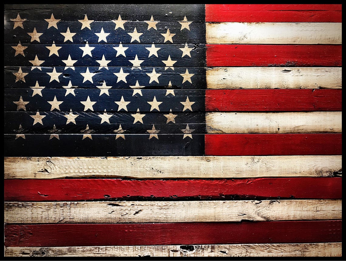 Rustic American Flag American Flag American Flag Sign - Etsy