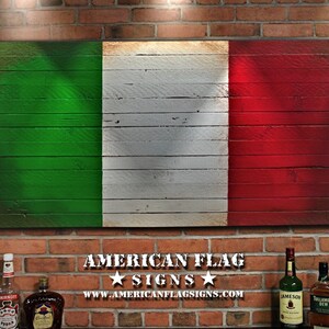 Italian Flag - Rustic Wood Italy Flag - Etsy