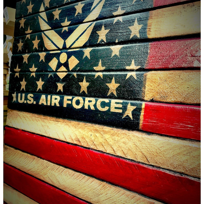 Rustic Air Force Flag - Etsy