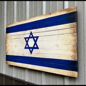 Flag of Zion, Israel Flag, Rustic Wooden Israel Flag, Israel, Jewish ...