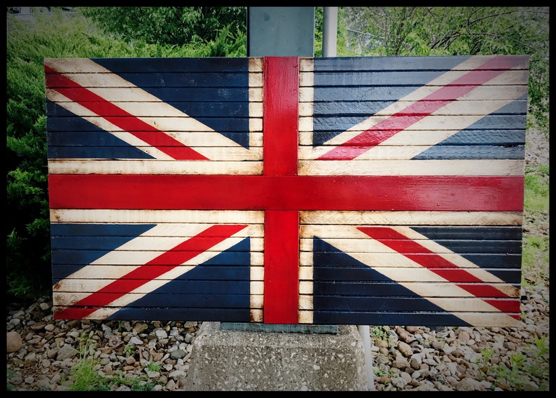 Wooden British Flag Rustic British Flag Union Jack Flag - Etsy