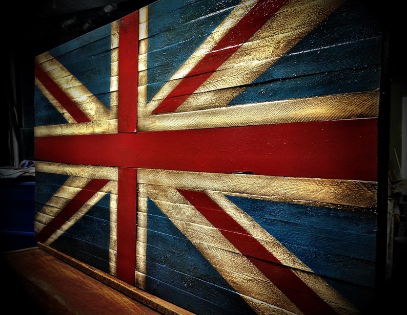 Wooden British Flag Rustic British Flag Union Jack Flag - Etsy