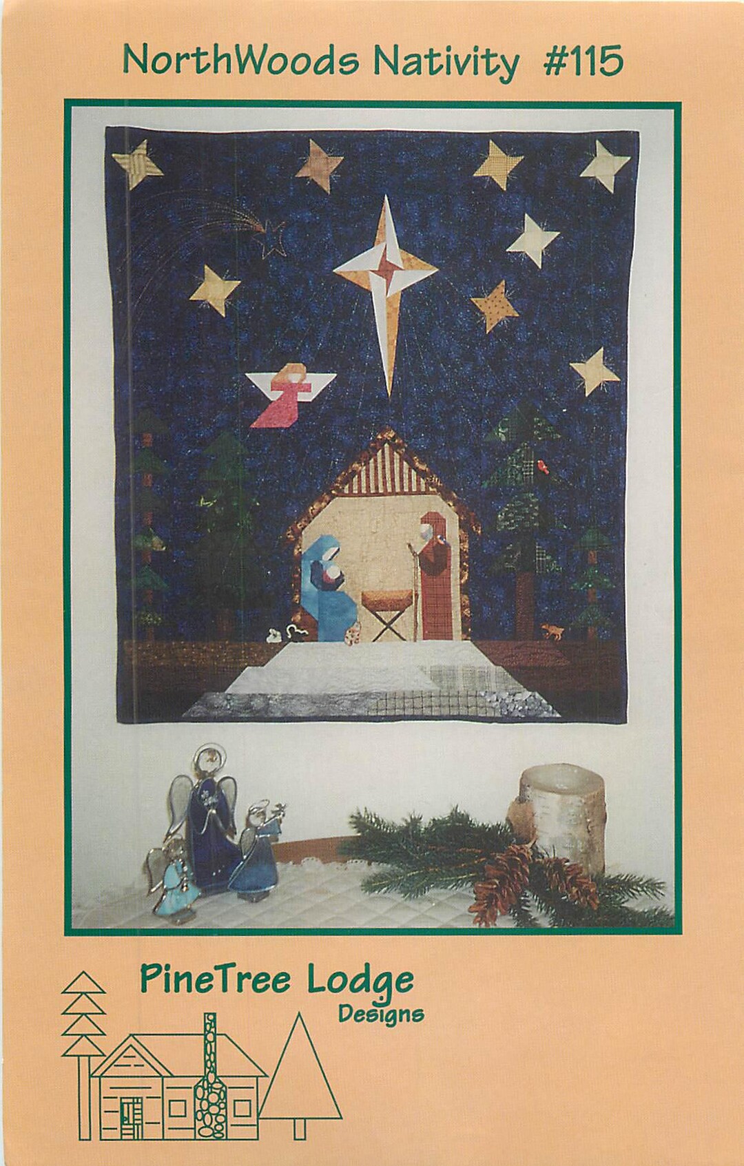Northwoods Nativity 115 Pattern by Pinetree Lodge Designs for a 29x33 ...
