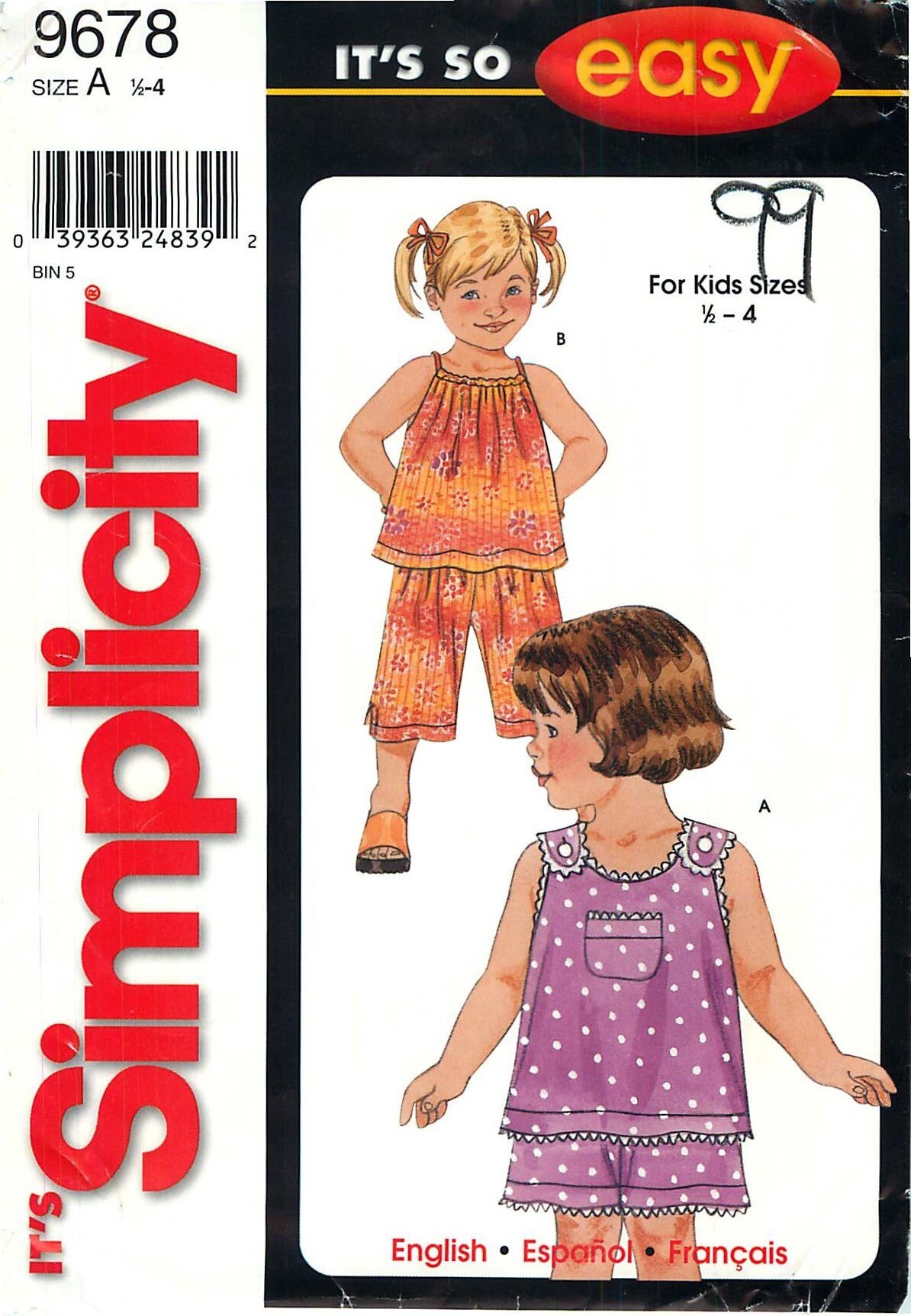 It's So Easy It's Simplicity 9678 Sewing Pattern for | Etsy