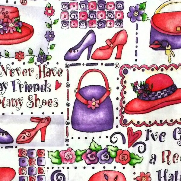 Red Hat Society Fabric - Etsy