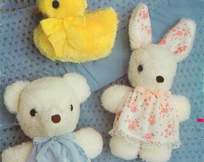 Vintage Butterick 423 Sewing Pattern for stuffed Animals and Clothes ...