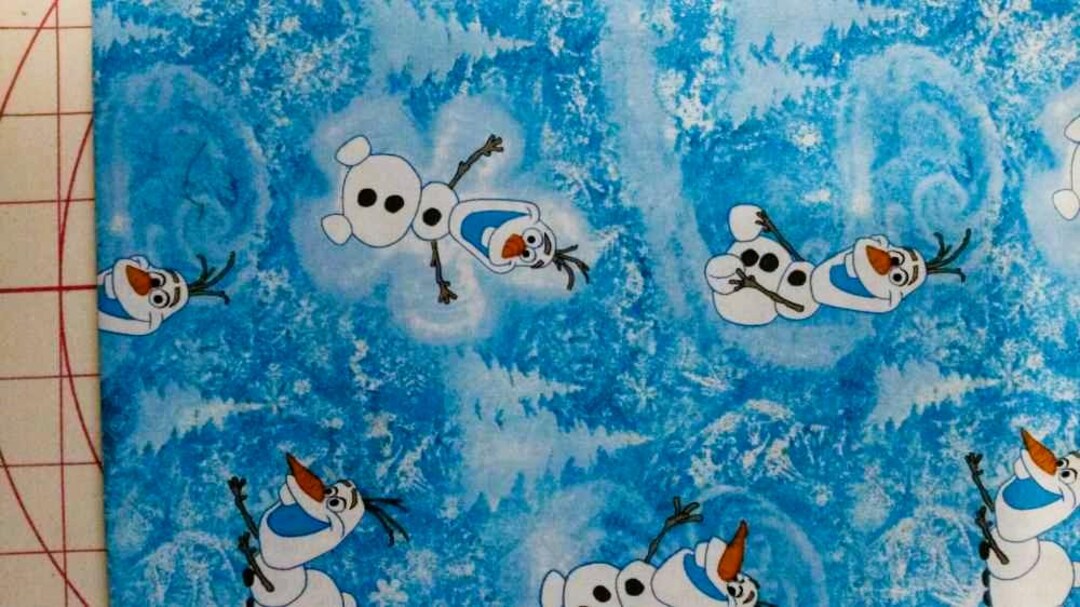 Olaf the Snowman From the Frozen Movie Fabric in Several Poses With His ...