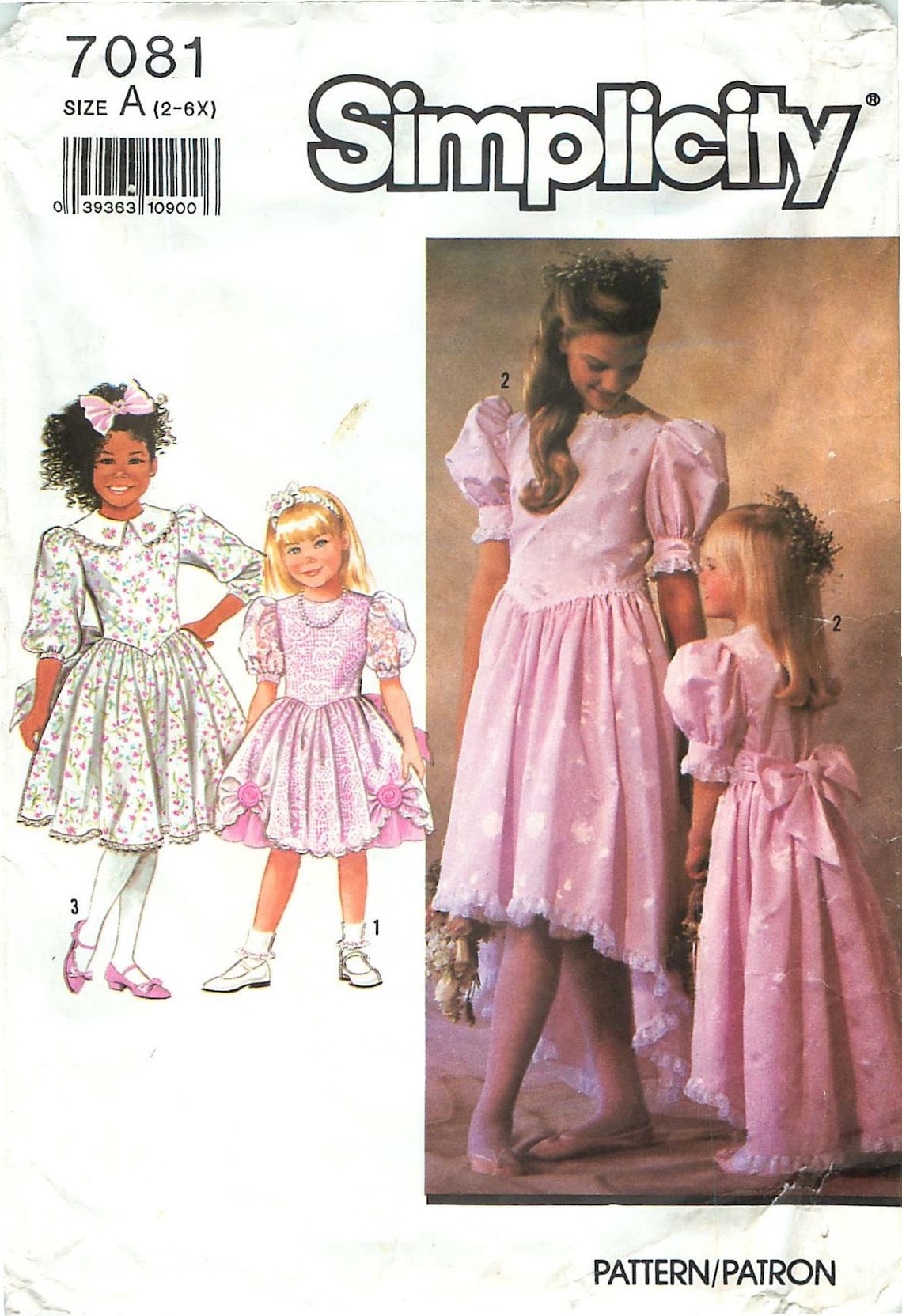 Simplicity 7081 Sewing Pattern for Child's Fancy Dress in | Etsy