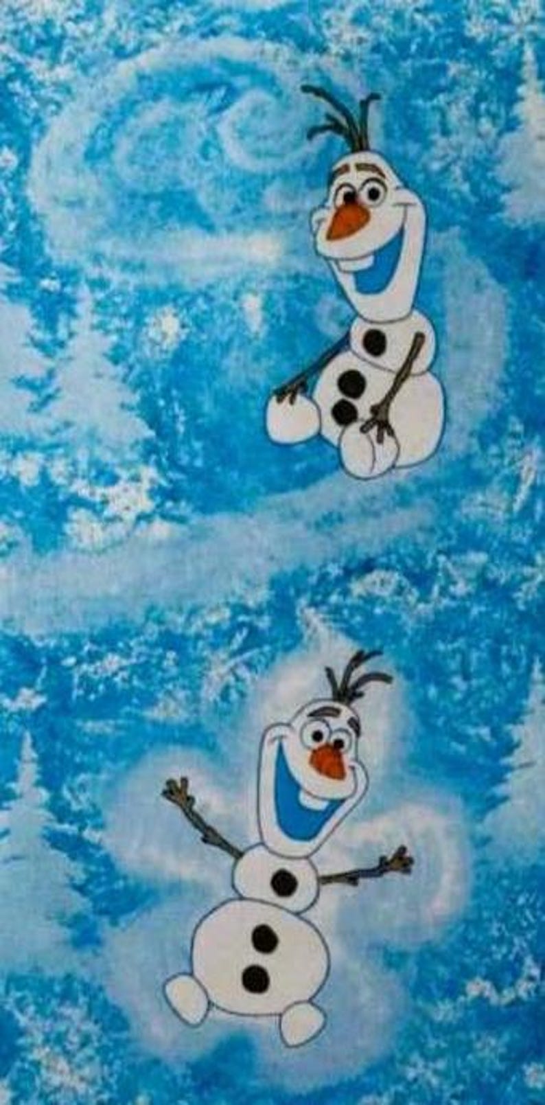 Olaf the Snowman From the Frozen Movie Fabric in Several Poses With His ...