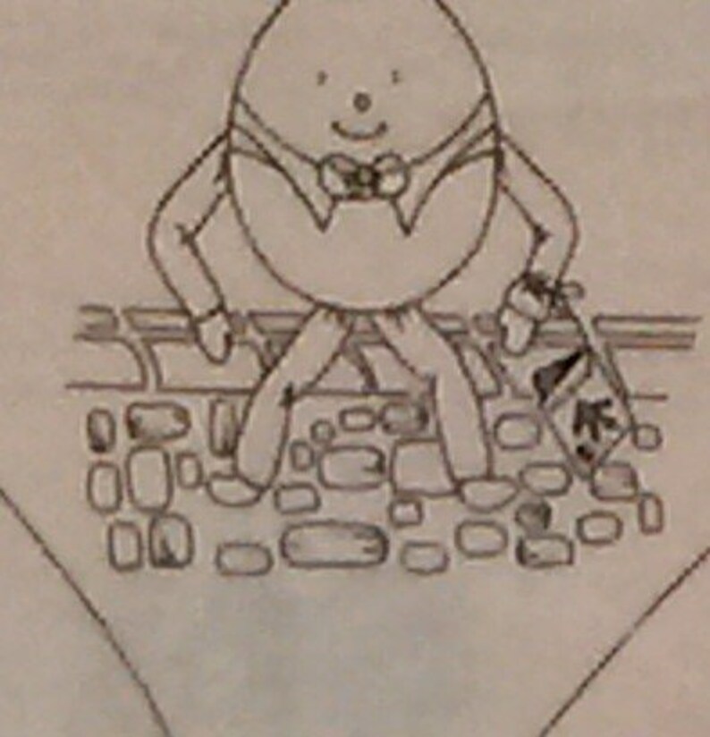 Vintage mr. Humpty Dumpty Fabric Panel for Cut - Etsy