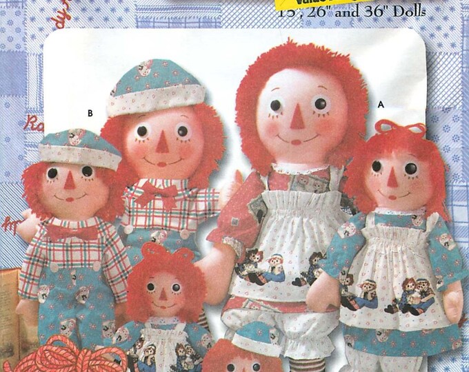 Simplicity 9447 Sewing Pattern for Classic Raggedy Ann and Andy - Etsy