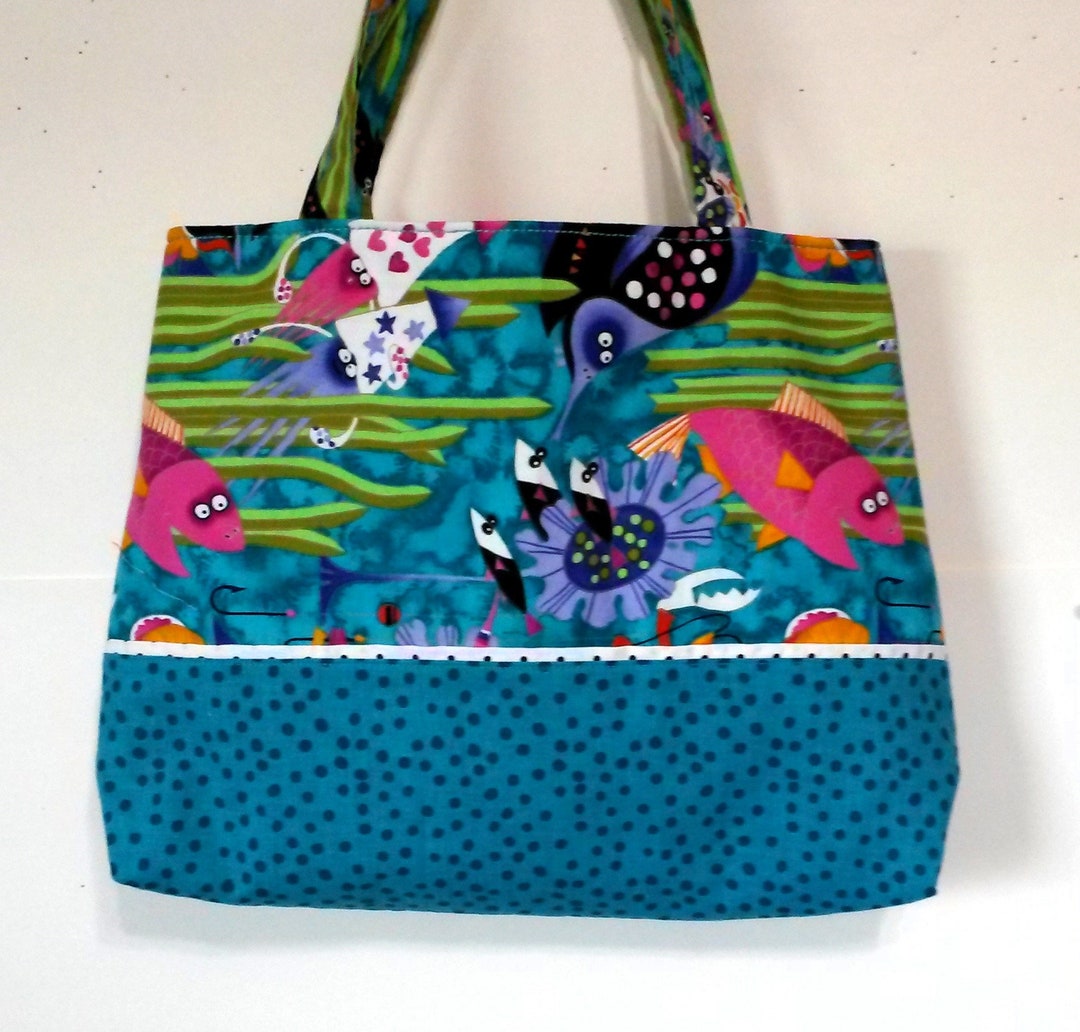 Large Colorful Fish in the Ocean Tote Bag. Use for A Baby Shower Gift ...