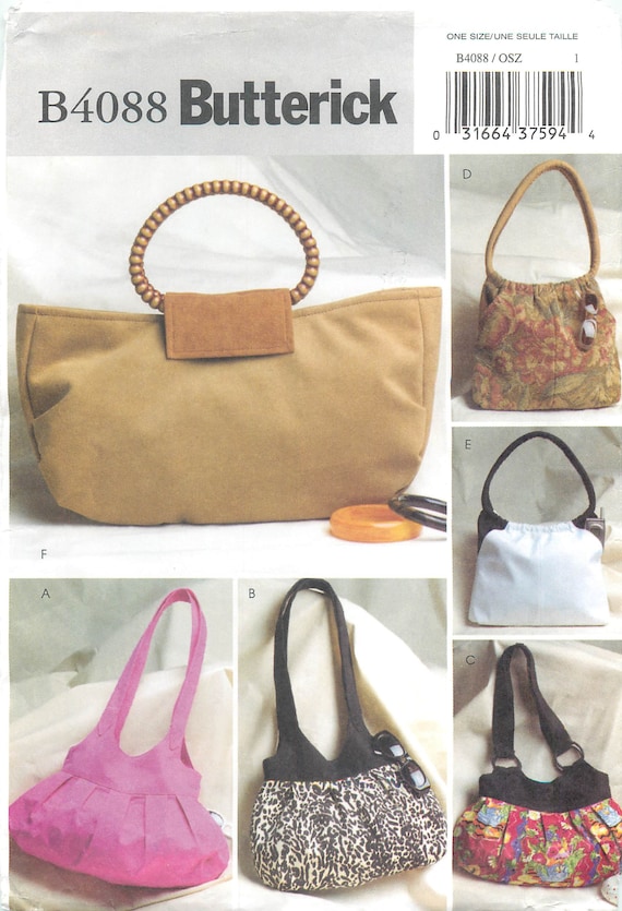 Butterick B4088 Sewing Pattern for 6 Styles of Handbags With | Etsy