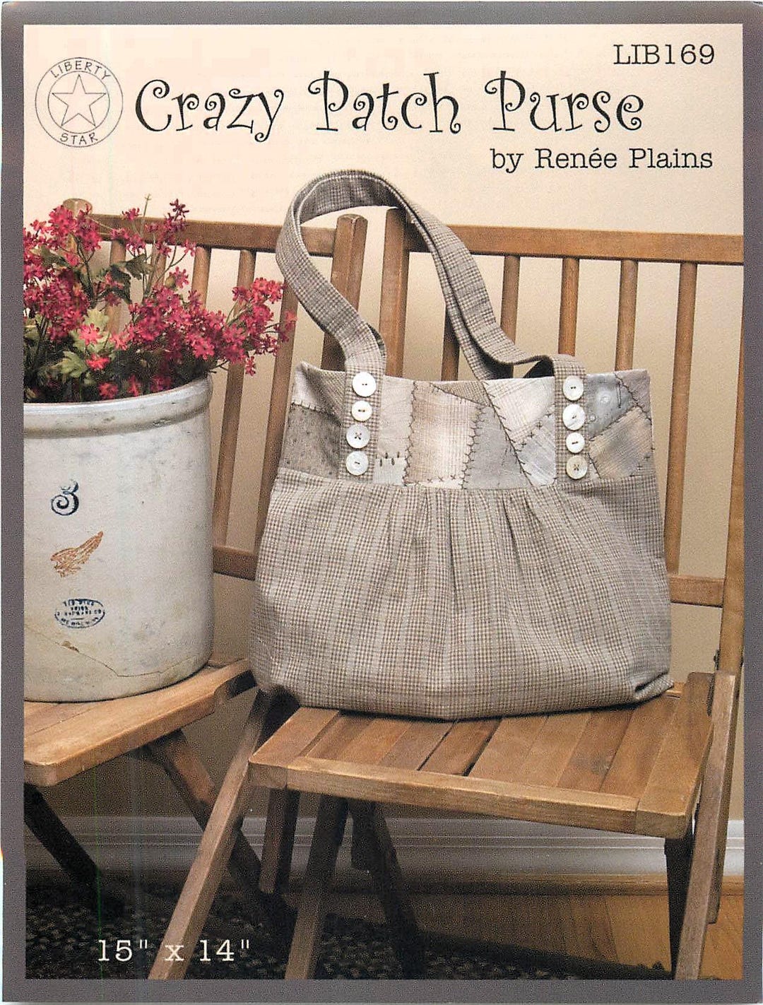 Crazy Patch Purse Sewing Pattern and Instructions for a 15 X 14" Purse ...