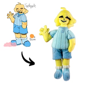 Custom Plush Toy: Turn Drawing Into Plushie, Bespoke Stuffed Animal ...
