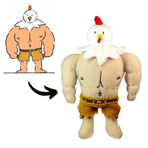 Custom Plush Toy: Turn Drawing Into Plushie, Bespoke Stuffed Animal ...