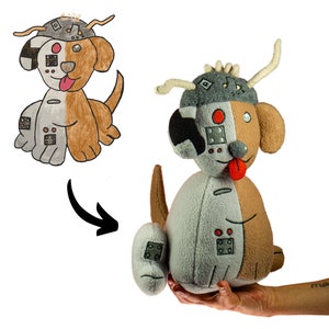 Custom Plush Toy: Turn Drawing Into Plushie, Bespoke Stuffed Animal ...