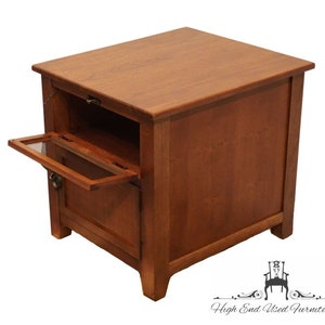 PETERS REVINGTON Solid Oak Contemporary Mission Style 22" Accent ...