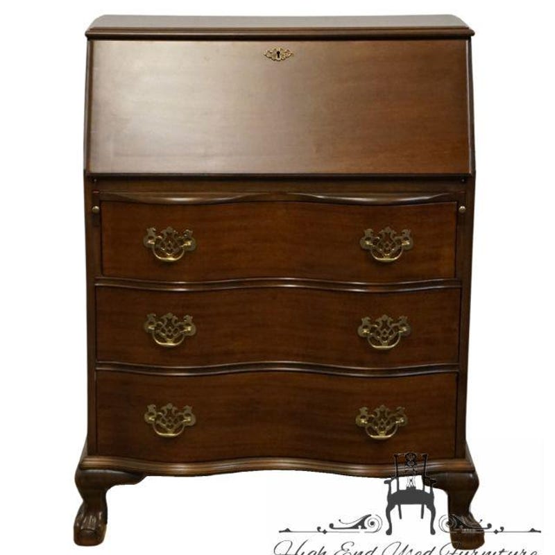 Antique Drop Front Secretary Desk - Etsy