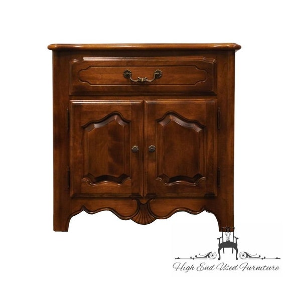 ETHAN ALLEN Country French Collection 26 Solid Birch Cabinet Nightstand 26 5316 Fruitwood Finish Etsy