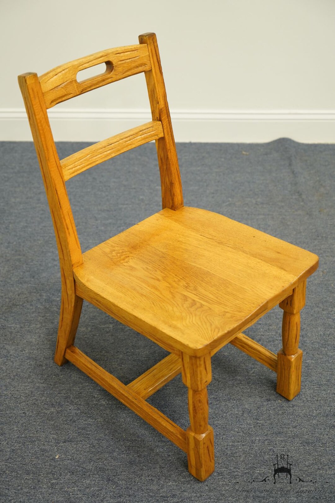 JOERNS BROTHERS FURNITURE Solid Oak Rustic Americana Side / Desk Chair ...